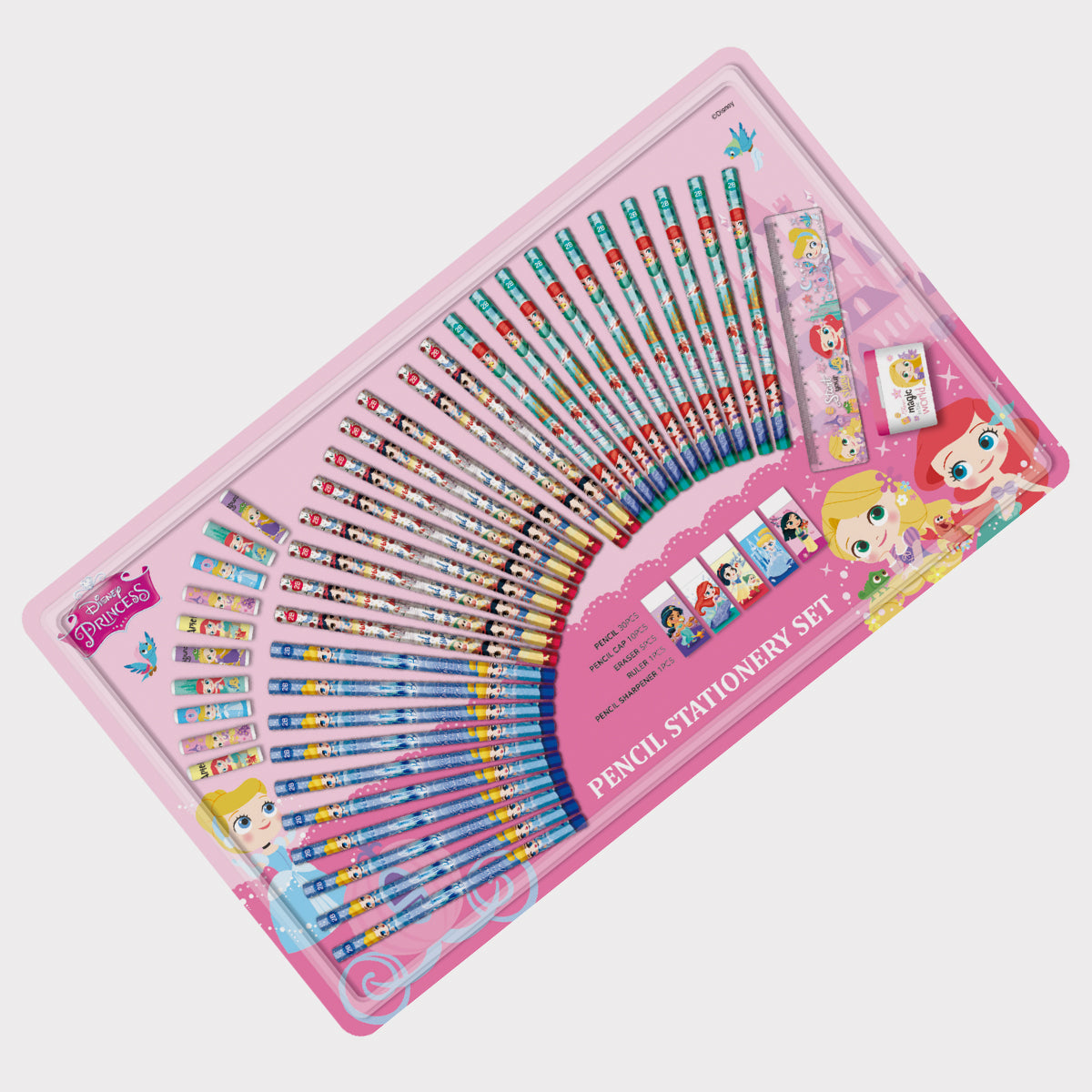 Disney Princess Pencil Set – 47-Piece Stationery Kit – thekshop.ca
