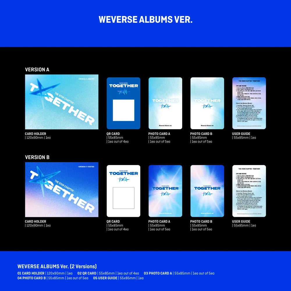 TOMORROW X TOGETHER TXT [THE STAR CHAPTER : TOGETHER] Weverse Albums V ...